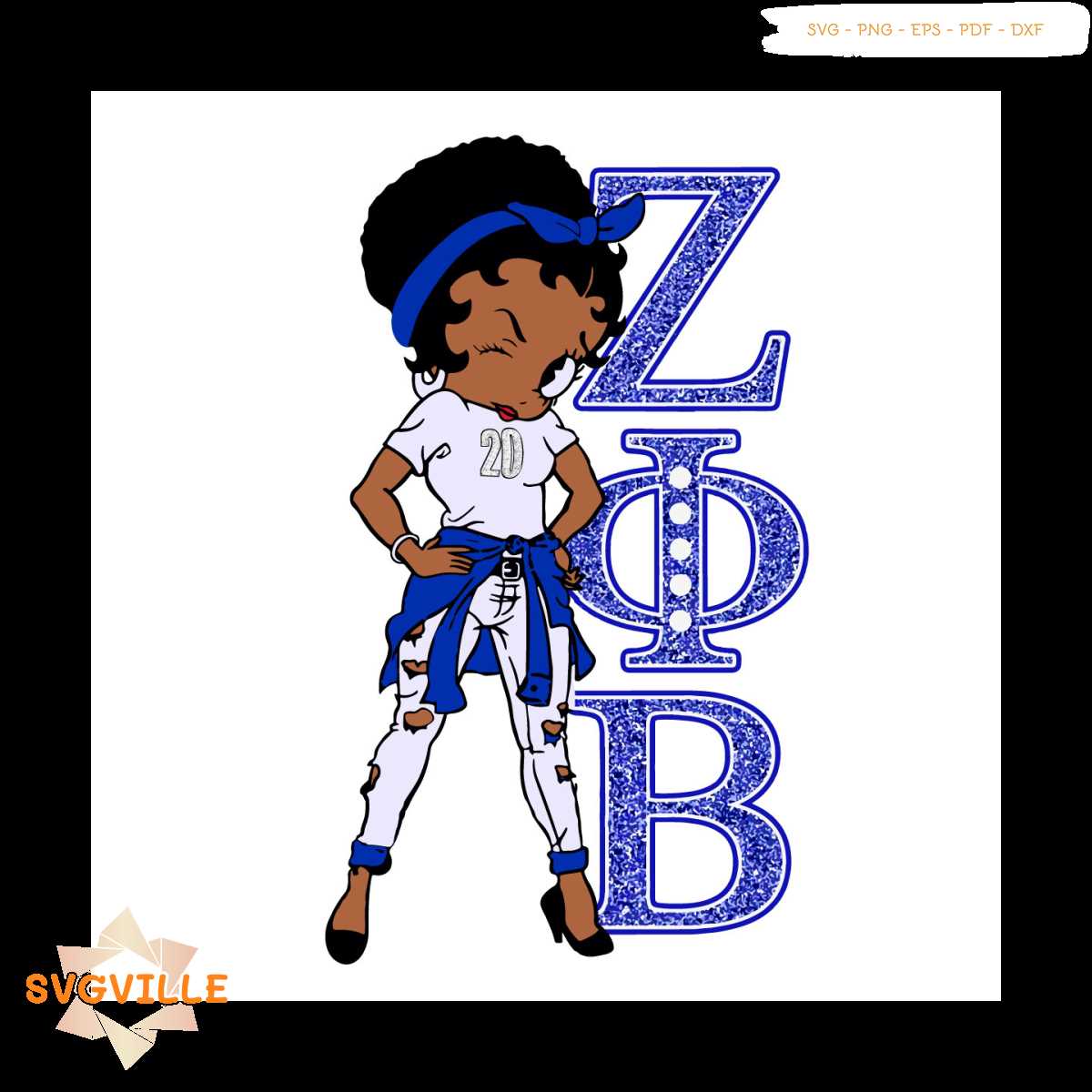 Black Girl Zeta Phi Beta Svg Sorority Monogram Svg Sororit Inspire Uplift
