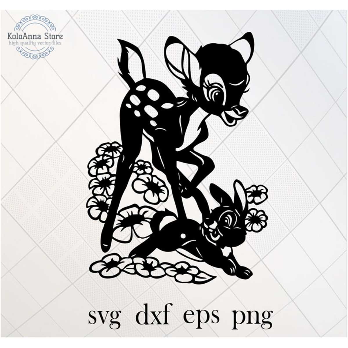 bambi svg, thumper svg, friends svg, bambi cut file, cartoon | Inspire ...