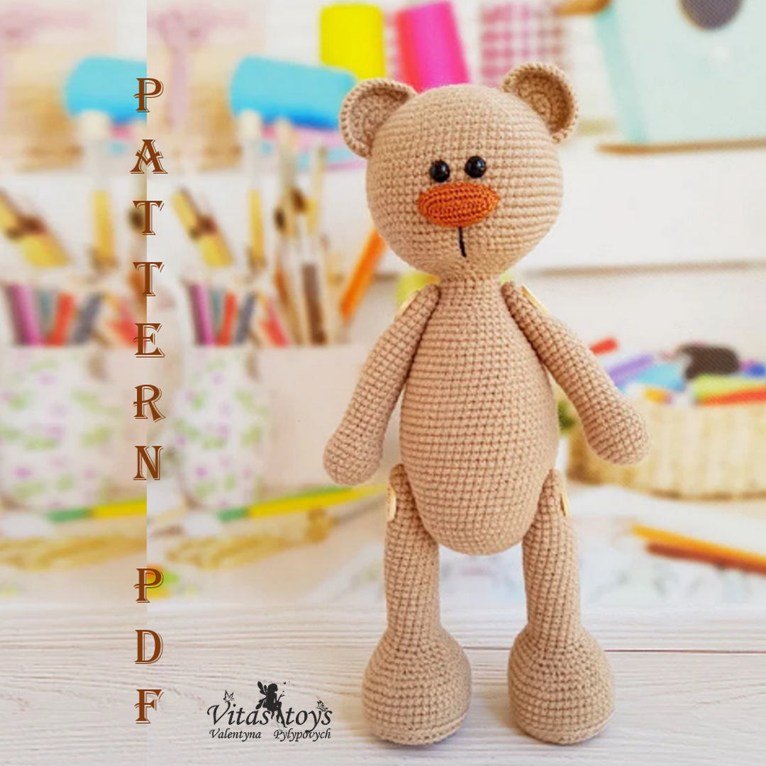 Cute Teddy Bear amigurumi crochet pattern - Inspire Uplift
