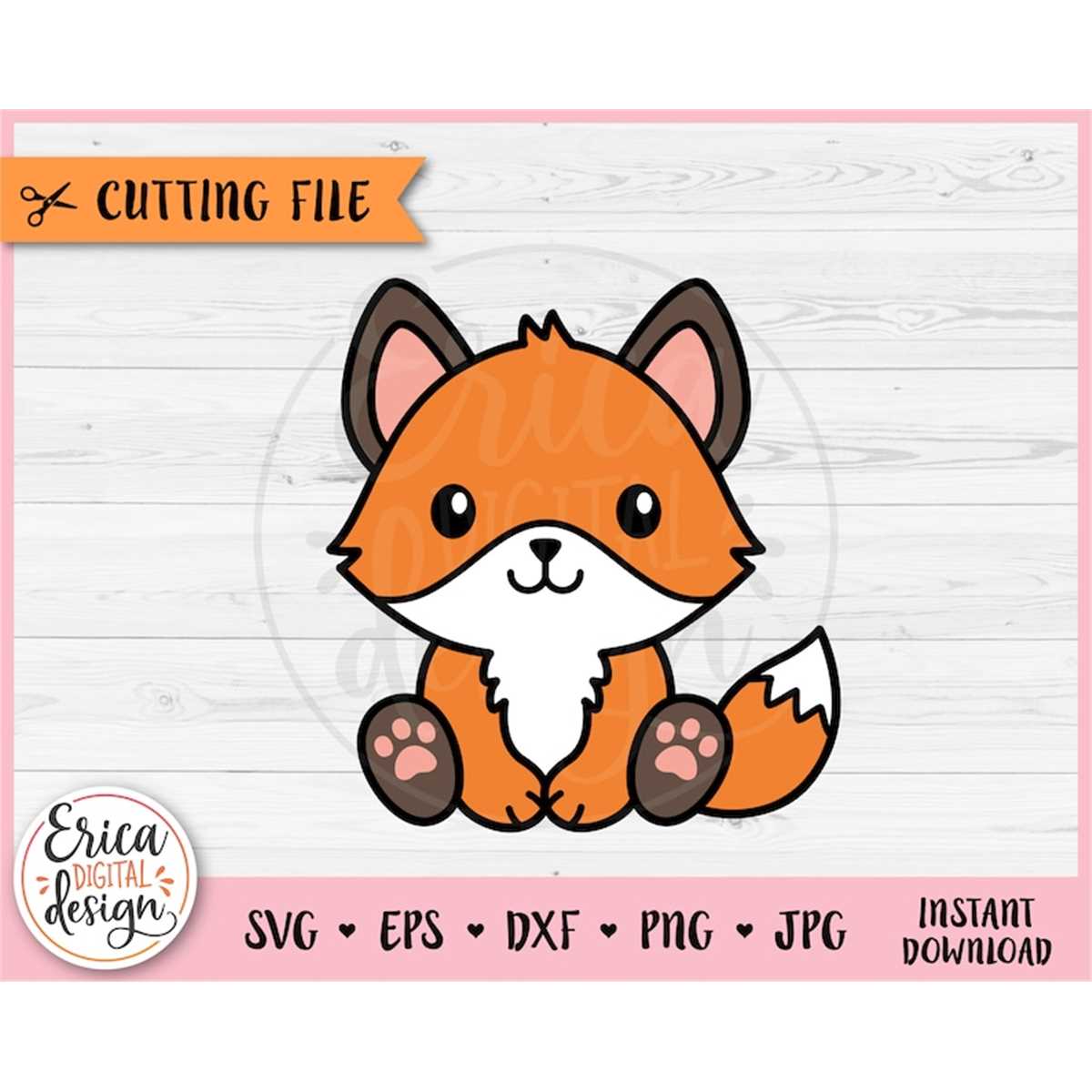 Cute Fox Layered SVG cut file for Cricut Silhouette Baby Fox | Inspire ...