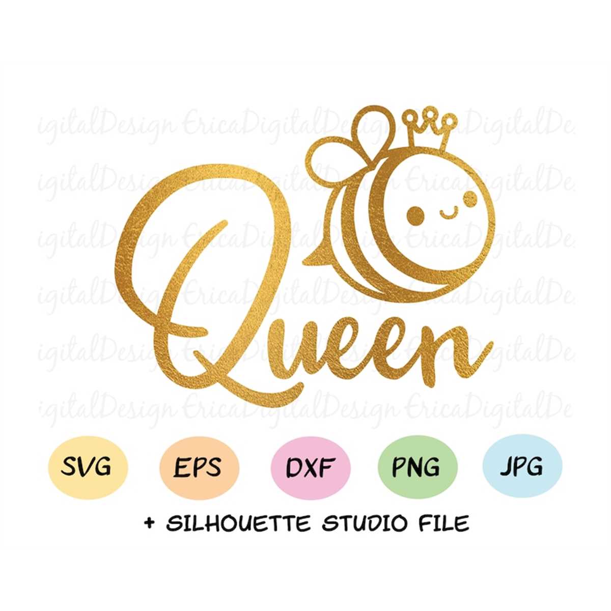 Queen Bee SVG cut file Cute Queen bee cutting file Mom Boss | Inspire ...