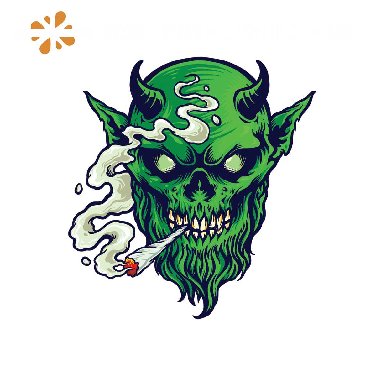 Angry Devil Marijuana Smoke Svg, Cannabis Svg, Angry Devil S - Inspire ...