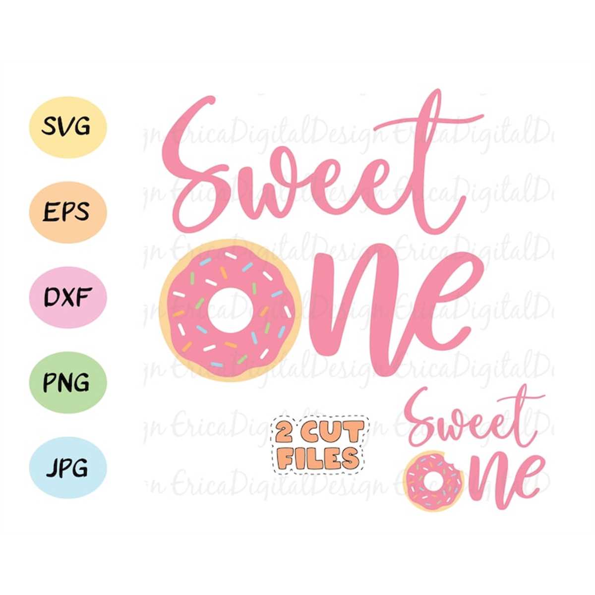 Sweet One SVG cut file Cute First birthday cutting file 1st | Inspire ...
