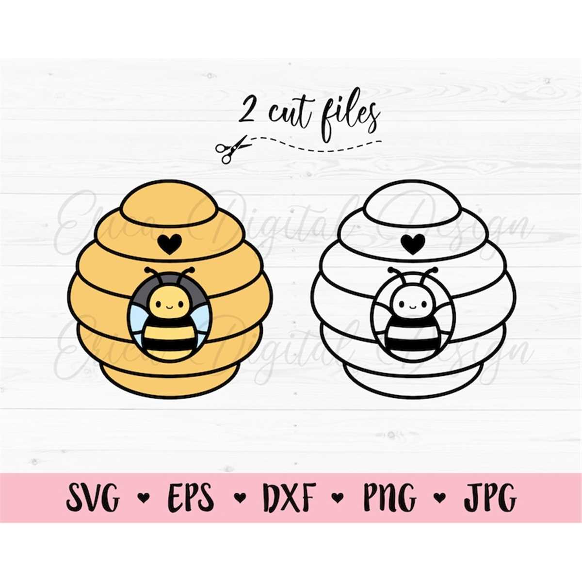 Beehive SVG Bee svg cut file Cute Bumble bee cutting file Sw | Inspire ...
