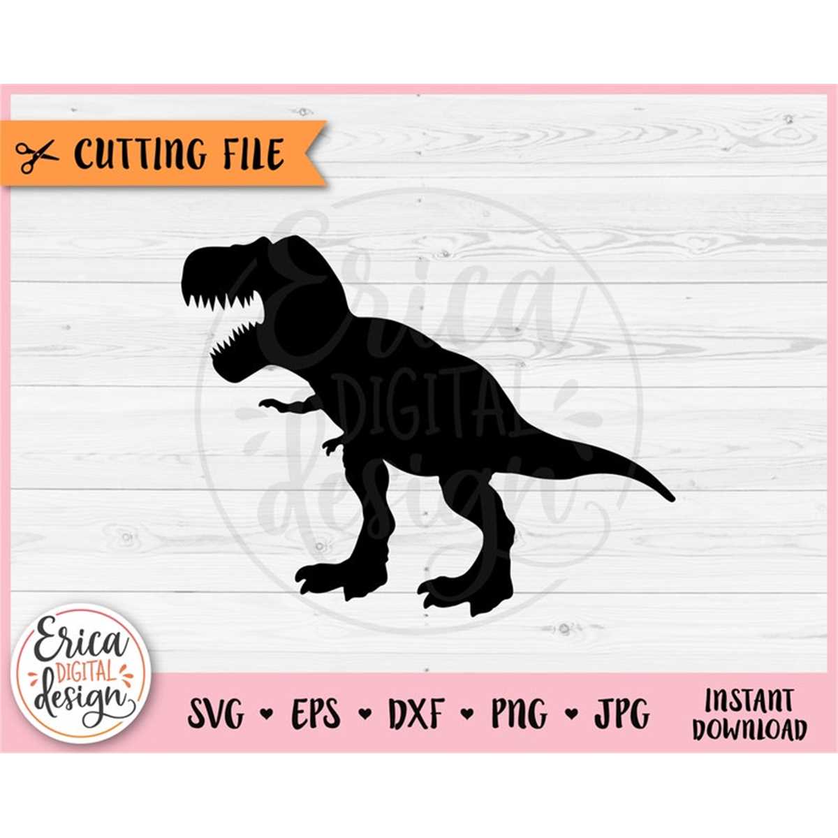 Trex Dinosaur SVG cut file for Cricut Silhouette Tyrannosaur - Inspire ...