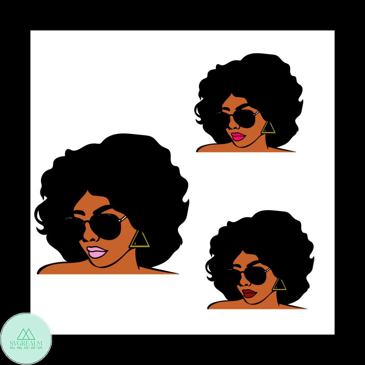 Women with Shades svg, Black Woman with Sunglasses SVG, Blac | Inspire ...