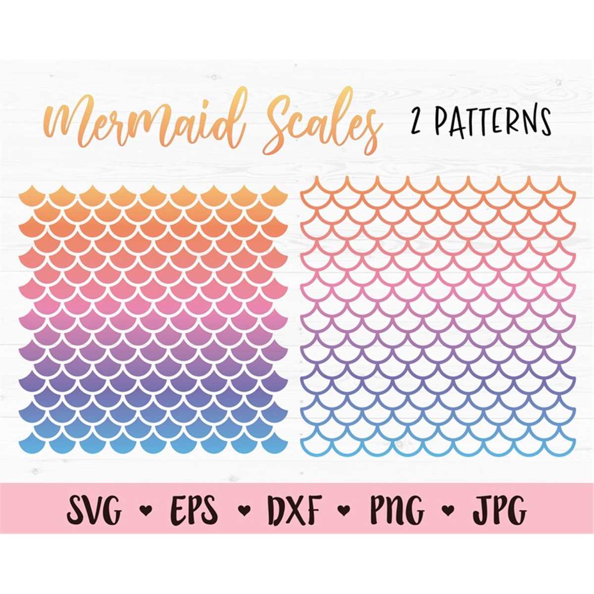 Mermaid Scales SVG Mermaid tail seamless pattern cut file Fi | Inspire ...