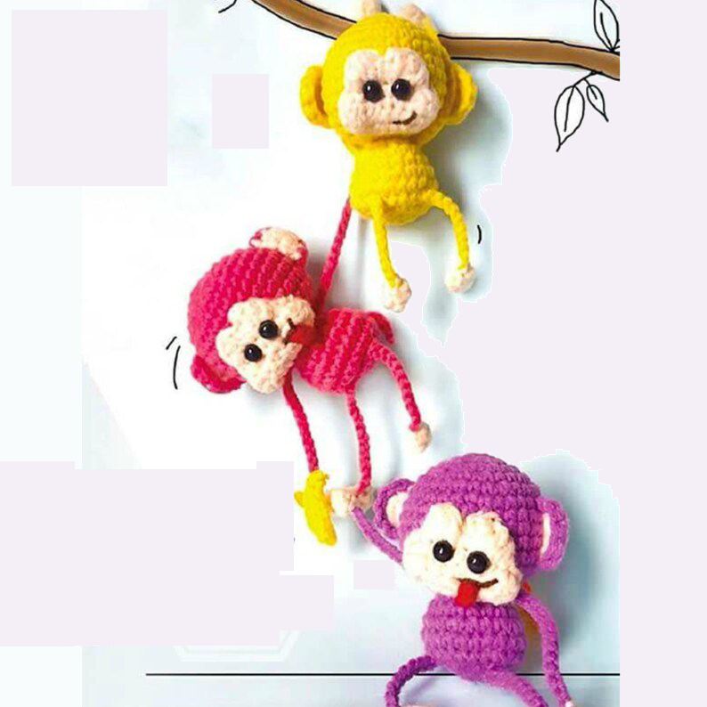 MONKEY,Amigurumi,Pattern,Little,Monkey,Keychain,PDF Amigurum - Inspire ...