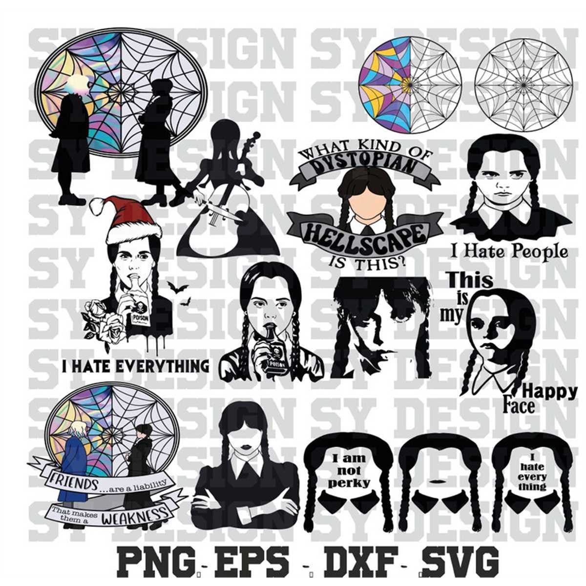 Wednesday Addams svg, Jenna Ortega, Addams Family svg,png,dx | Inspire ...