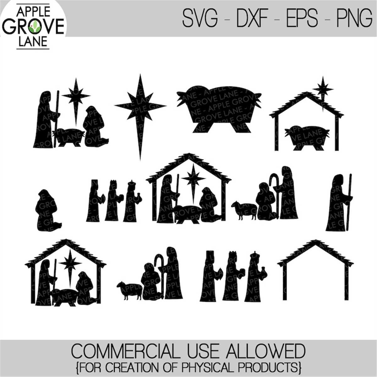 Nativity SVG Bundle - Manger Svg - Stable SVG - Christmas Sv | Inspire ...