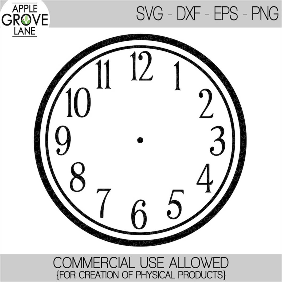 Clock Face Svg - Clock Numbers Svg - Svg Clock Template - Cl | Inspire ...