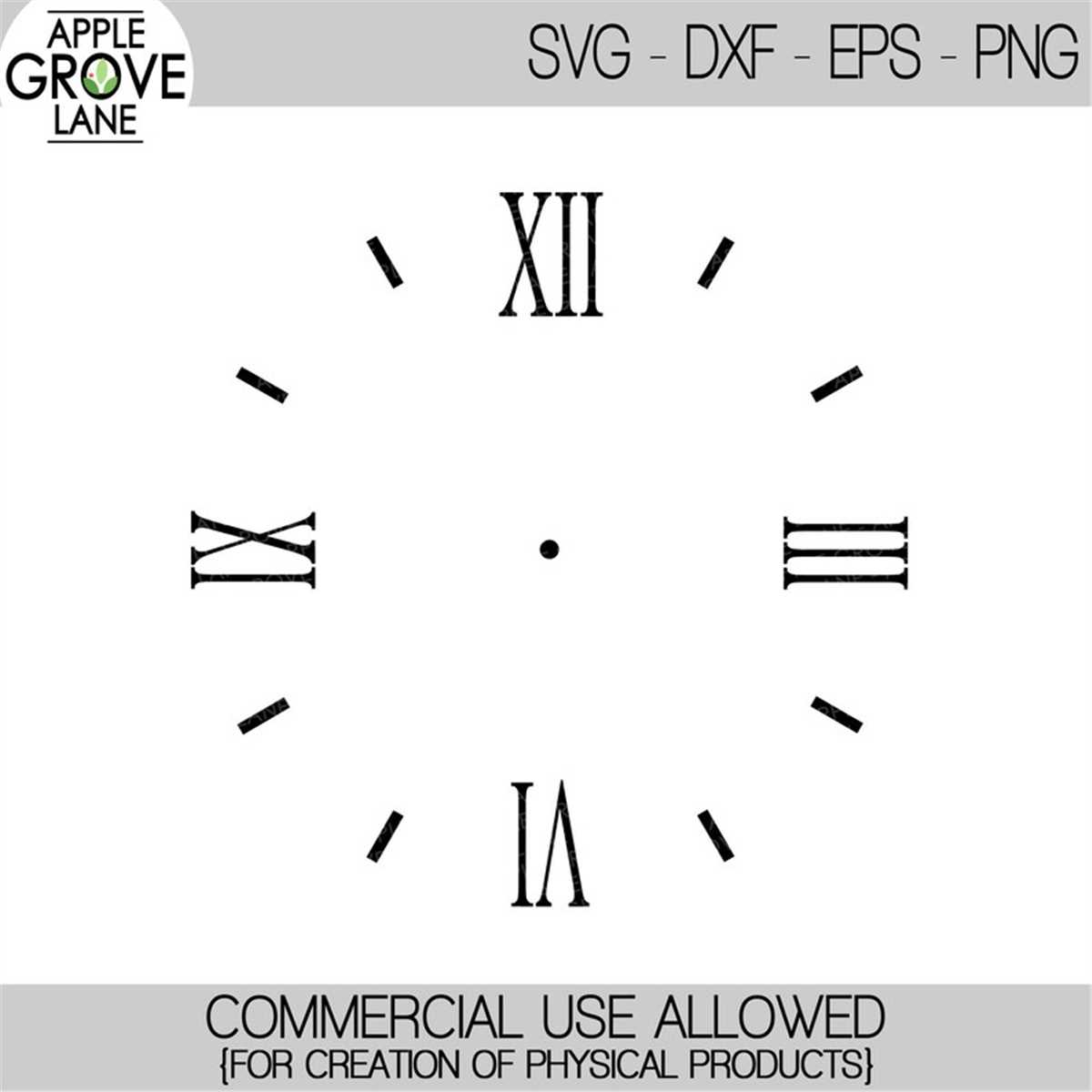 Clock Face Svg - Clock Svg - Svg Template - Roman Numerals C - Inspire ...