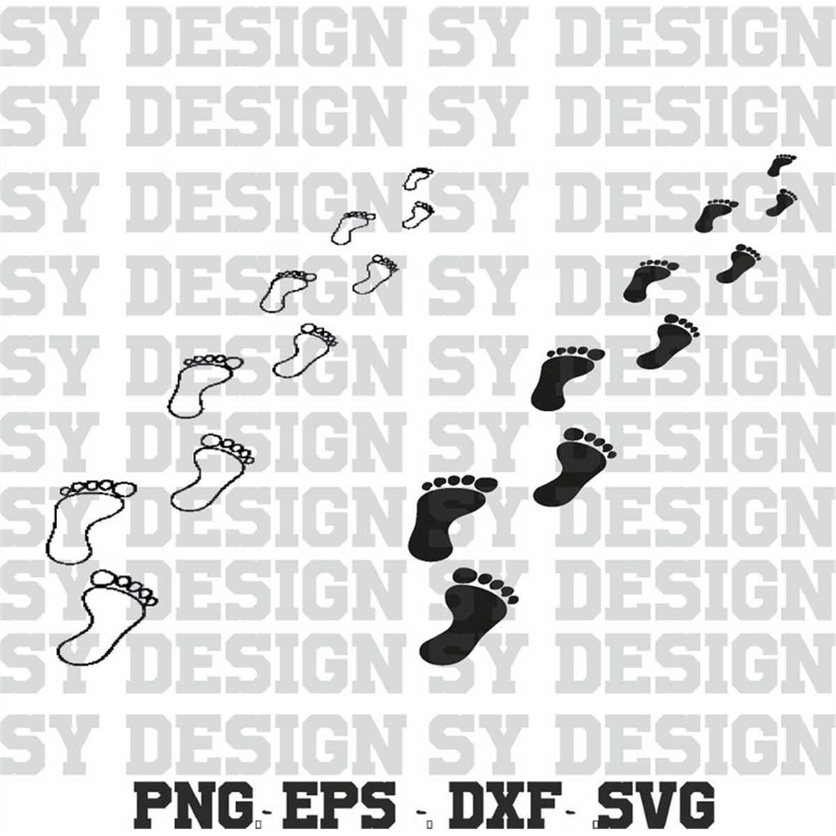 Footprint Svg, Footsteps Svg, footprints in the sand svg, Sv | Inspire ...