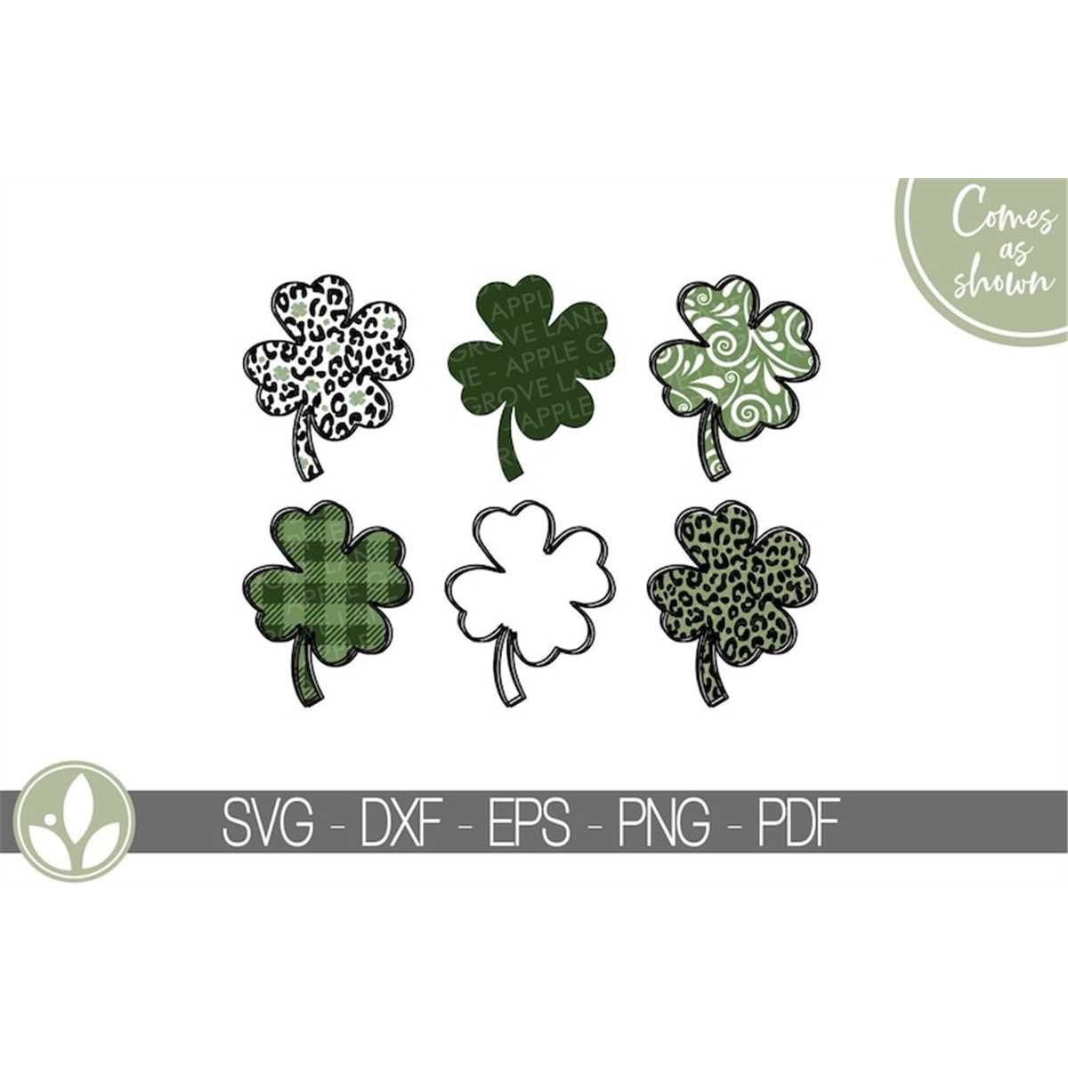 Shamrock Svg Bundle - Set of Shamrocks Svg - St Patrick Svg - Inspire ...