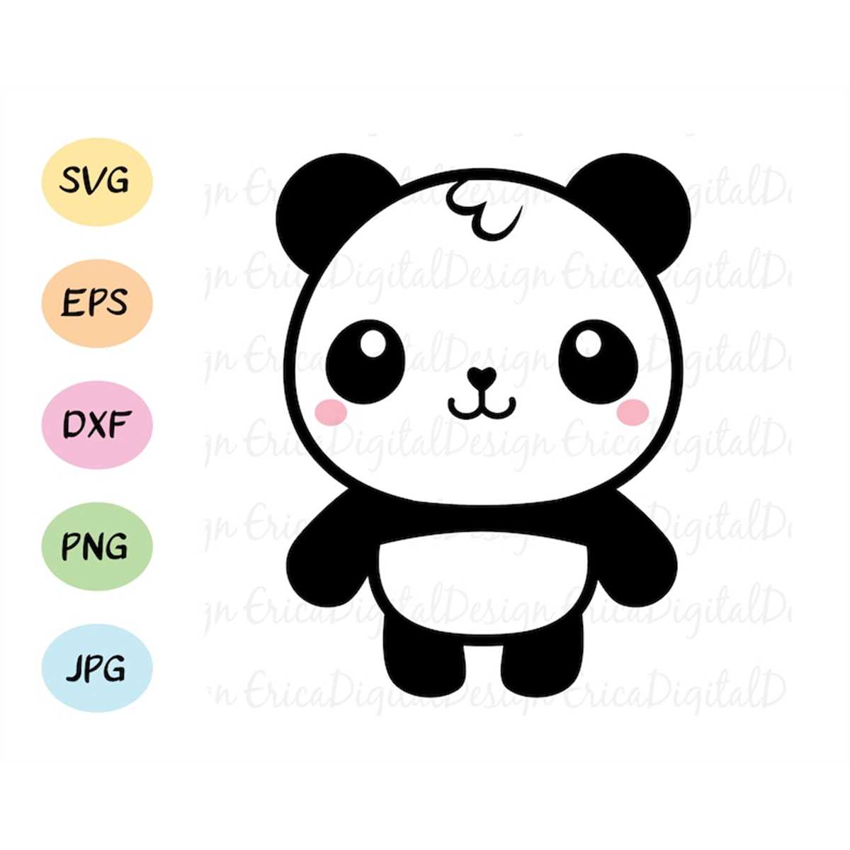 Baby panda layered SVG Cute panda cut file Funny cartoon cut | Inspire Uplift