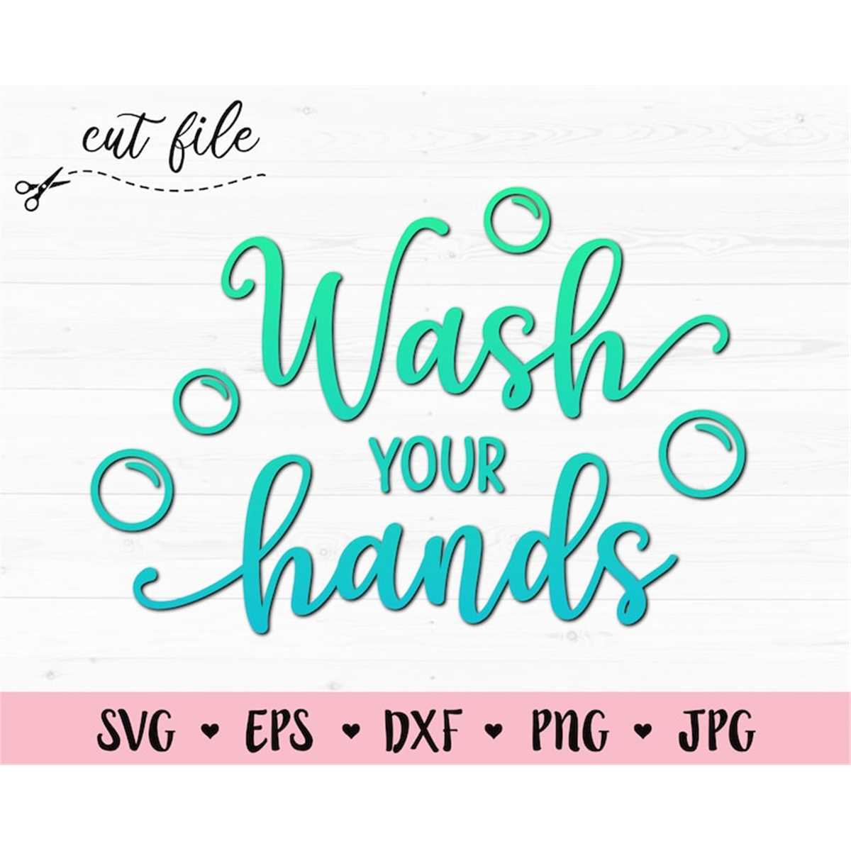 Wash your hands SVG Hand washing cut file Bathroom sign Kids | Inspire ...