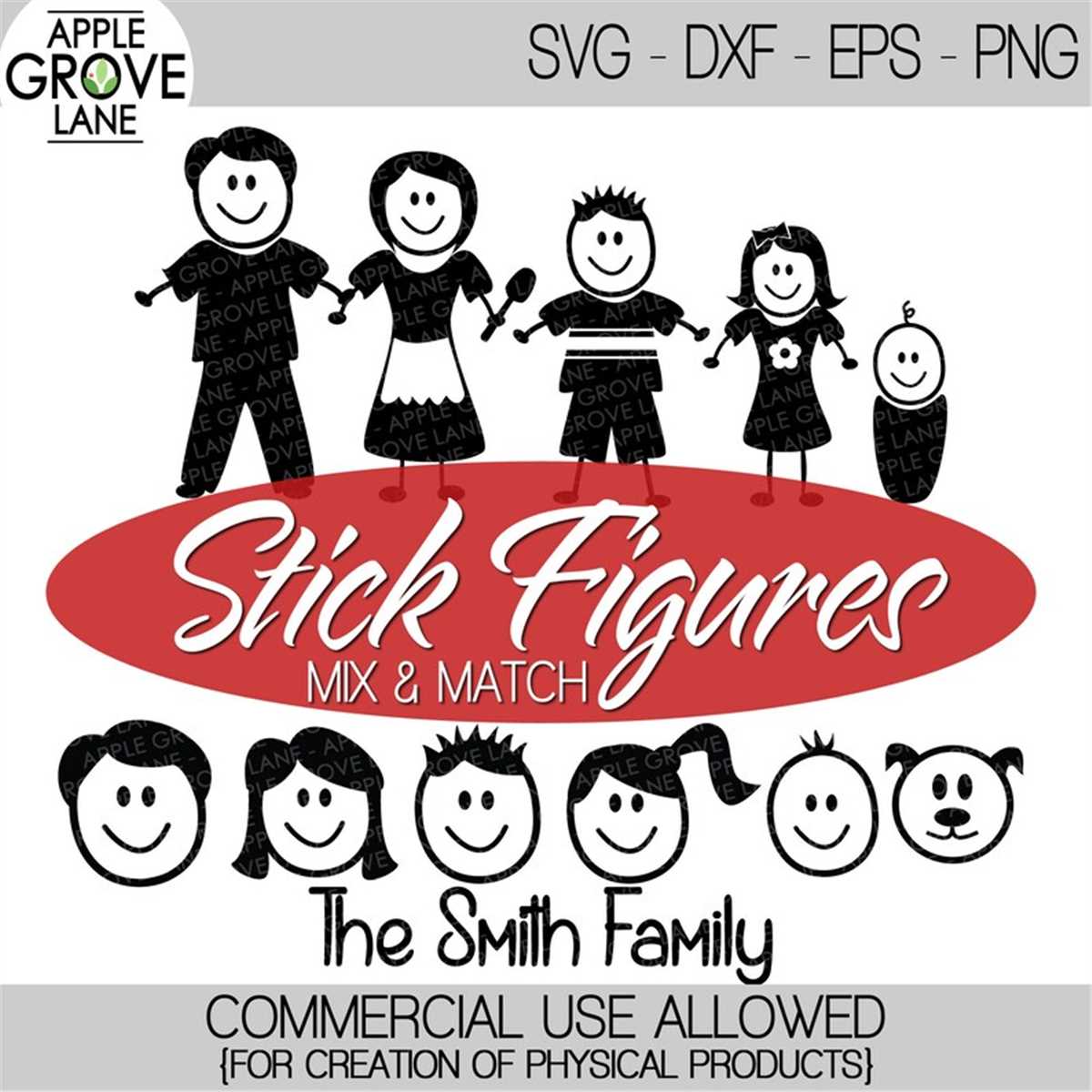 STICK FIGURE PEOPLE Svg - Mix and Match Svg Cut Files - Stic | Inspire ...