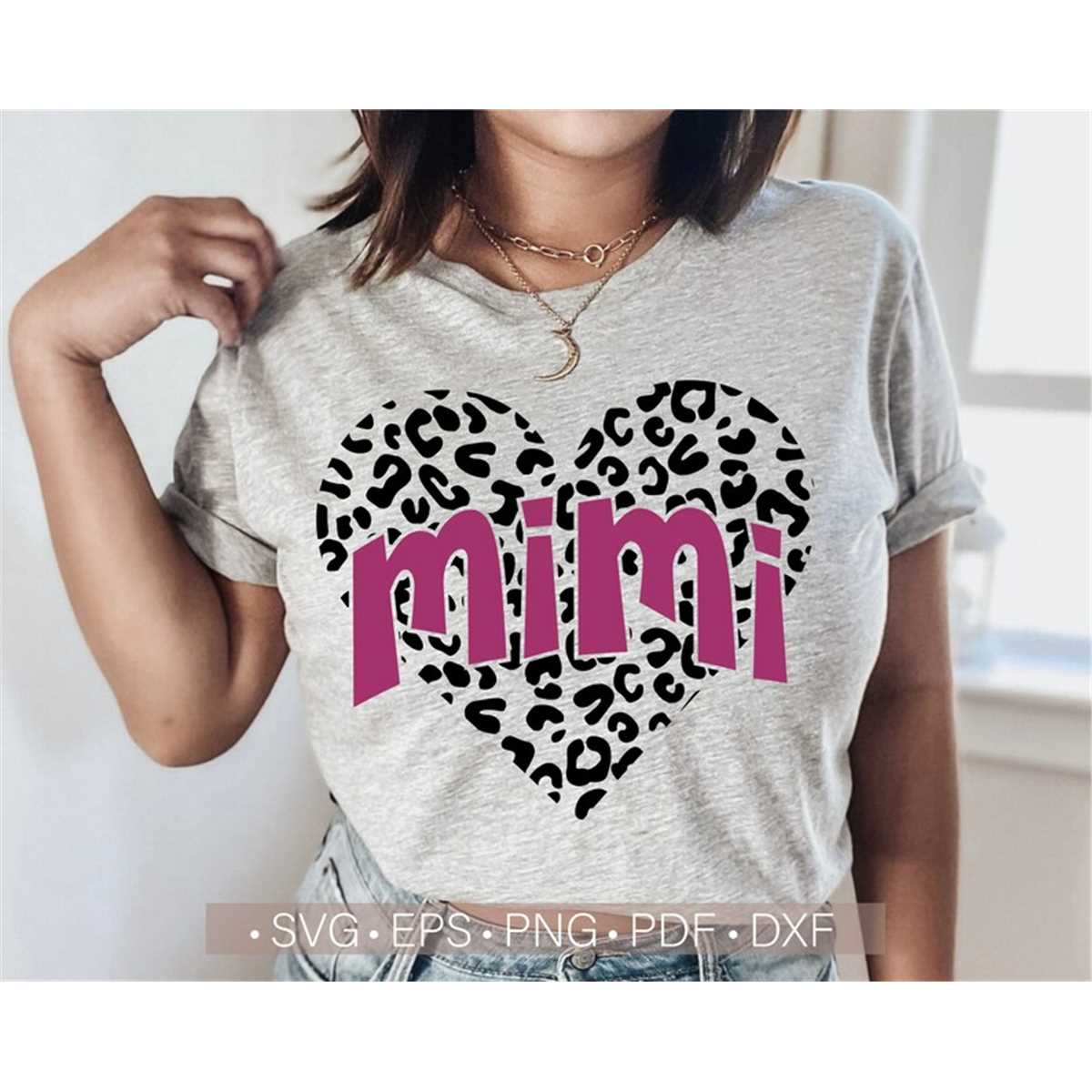 Mimi Heart Svg, Mimi Svg, Leopard - Cheetah Print Svg, Gift | Inspire ...