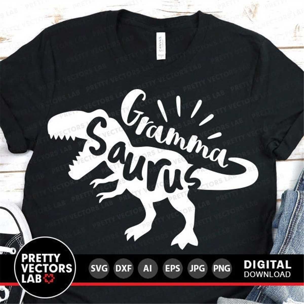 Gramma Saurus Svg, T-Rex Dinosaur Svg, Grandma Cut Files, Gr | Inspire ...
