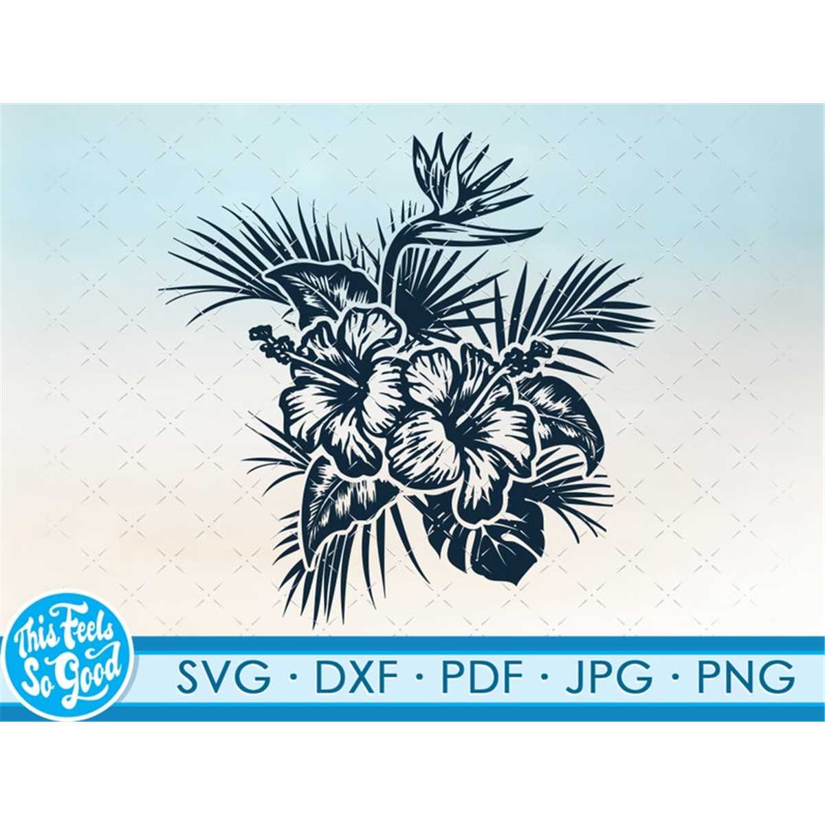 Hawaiian svg, tropical flowers svg, hibiscus svg files for c | Inspire ...