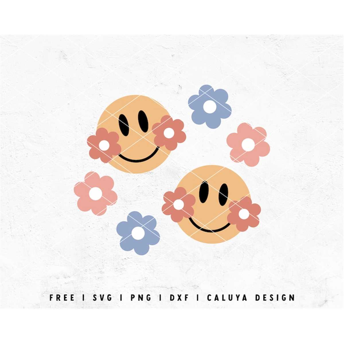 retro smiley face svg | Floral Smiley Face SVG | Retro tshir - Inspire ...
