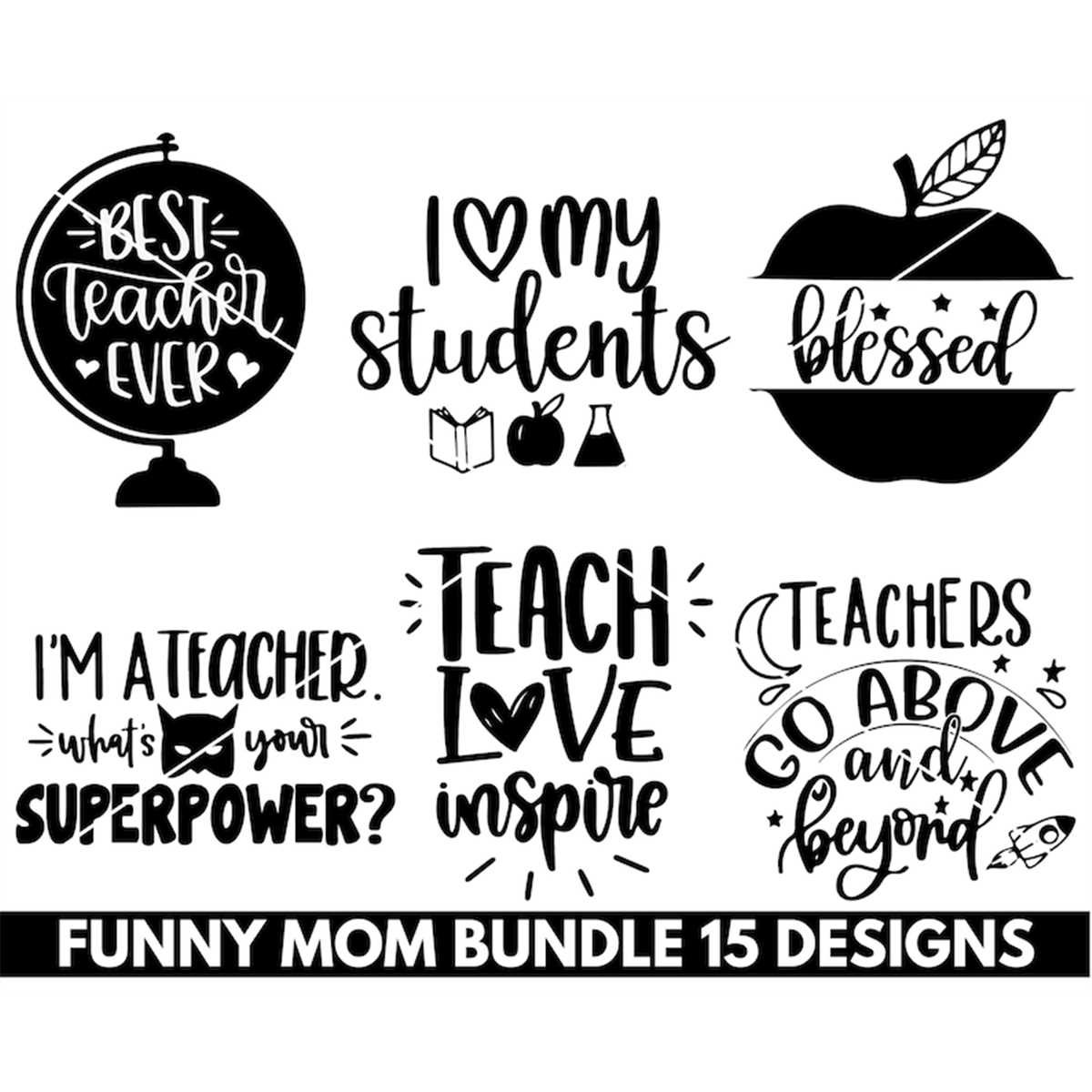 Teacher svg Bundle, Teacher Quote svg, Teacher svg, School s | Inspire ...