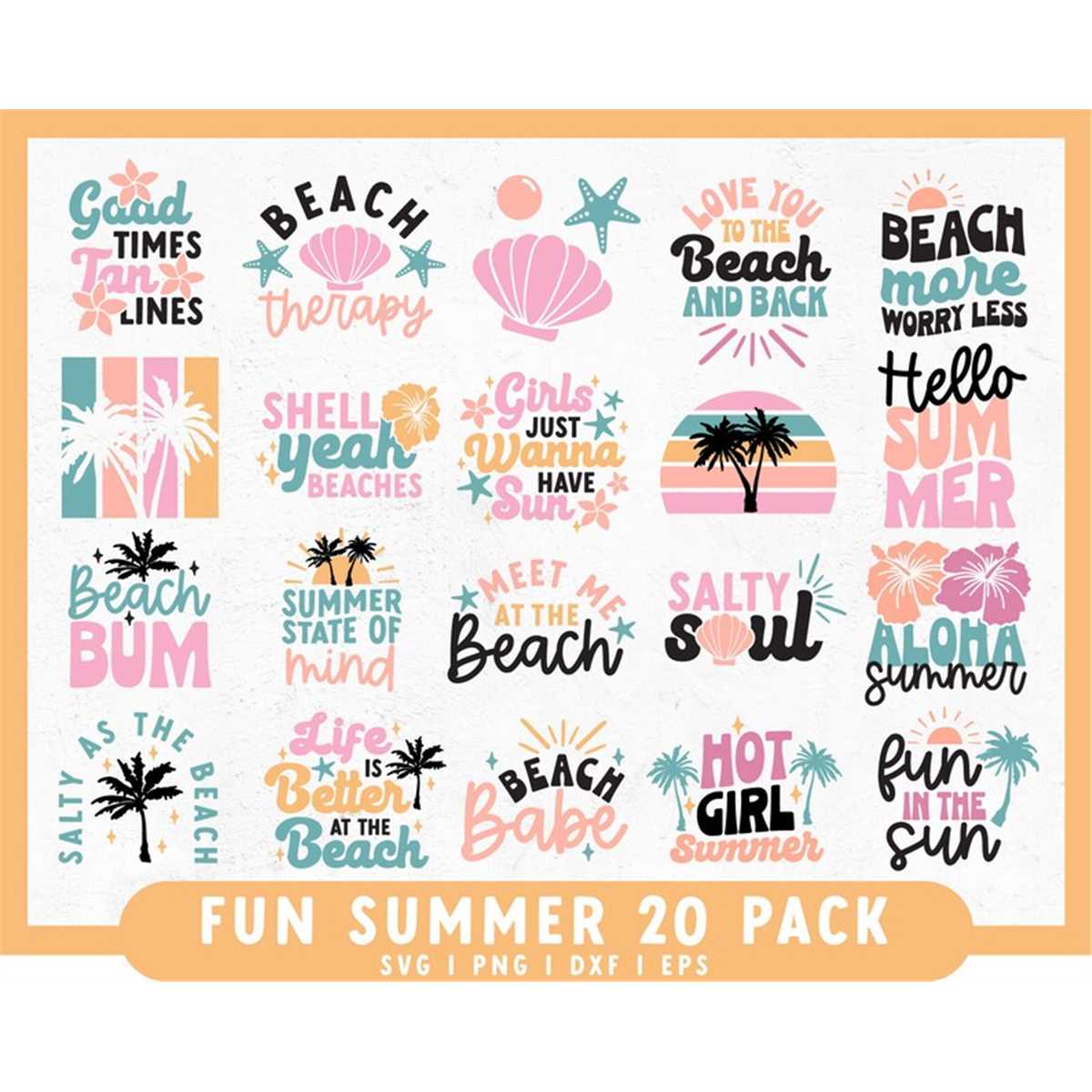 Summer SVG Bundle | Retro Summer SVG Bundle | Summer Quotes | Inspire ...