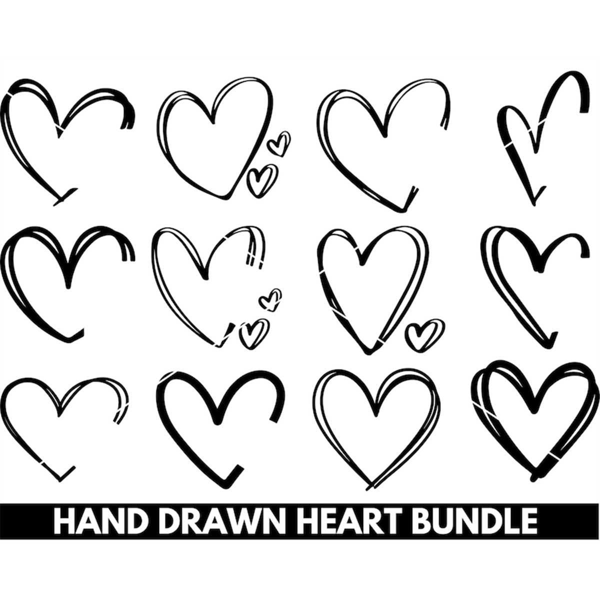 Hand Drawn Heart Svg | Inspire Uplift