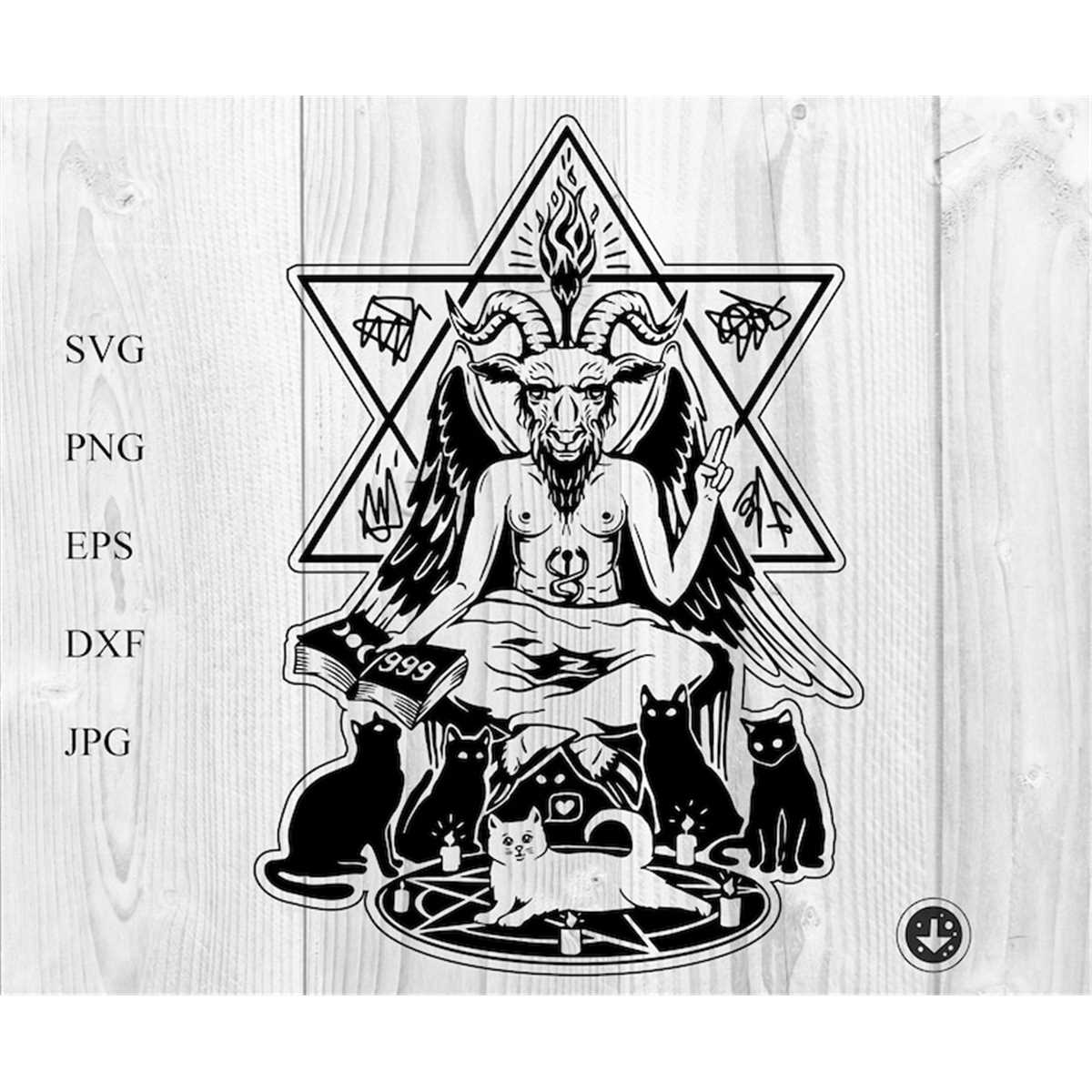 Pagan svg Devil Goat svg Eps Png Dxf,Dark side 666 circle wi | Inspire ...