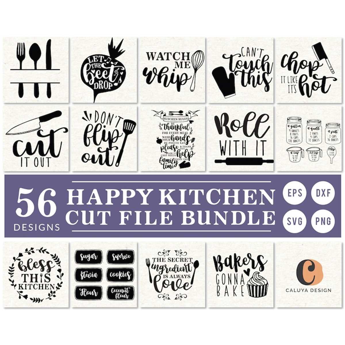Kitchen Quote & Label SVG Cut File Bundle | Kitchen Conversi | Inspire ...