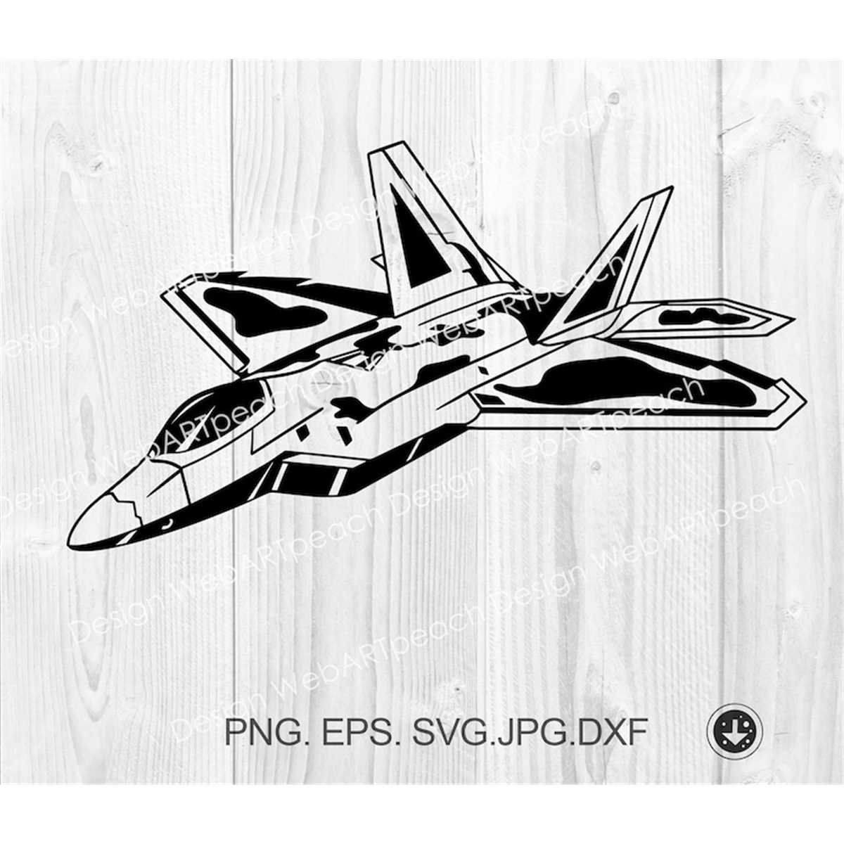 Jet fighter F-22 svg,F-22 Raptor Military svg Combat Aircraf - Inspire ...