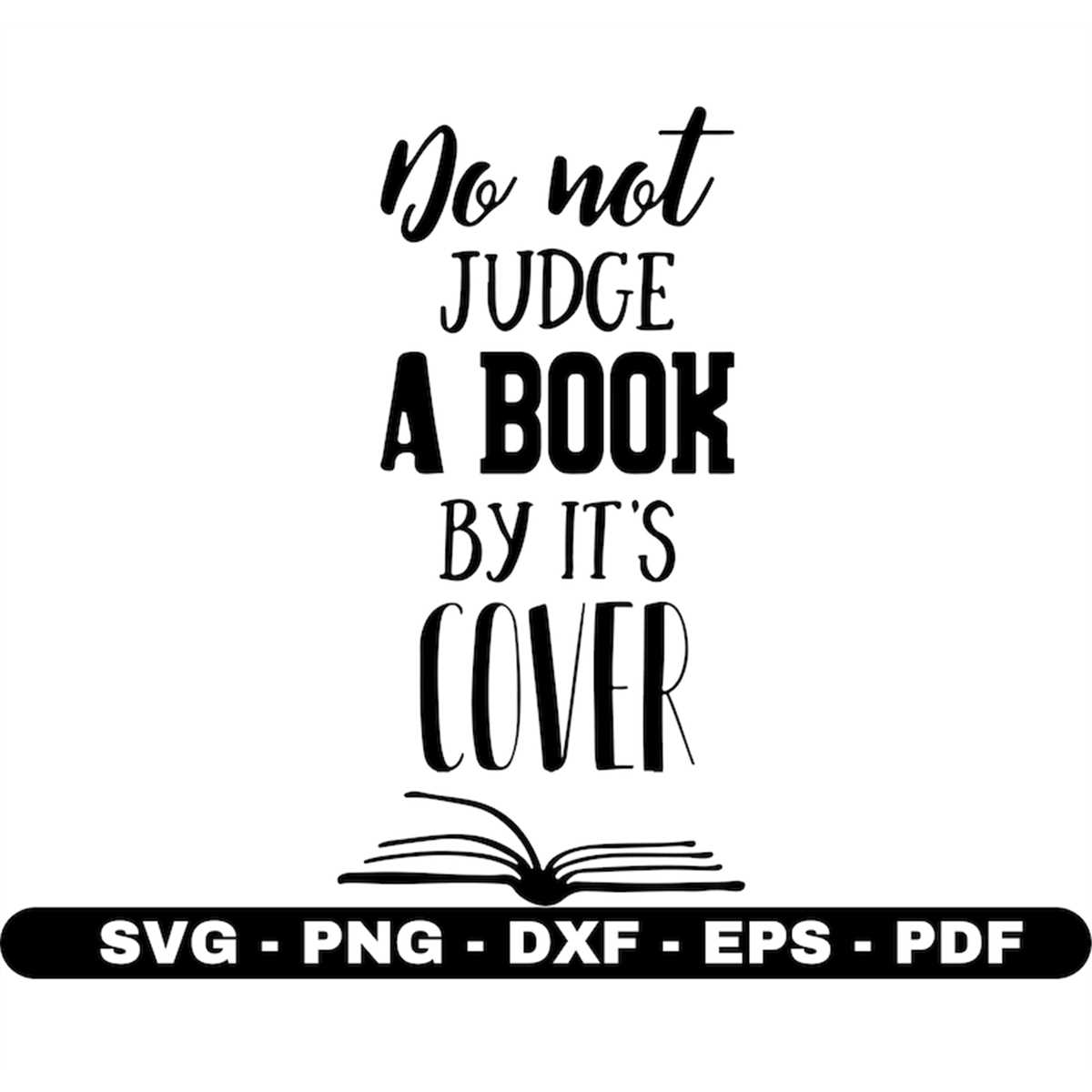 Do not judge a book by it's cover svg, Book svg, Cricut and - Inspire ...