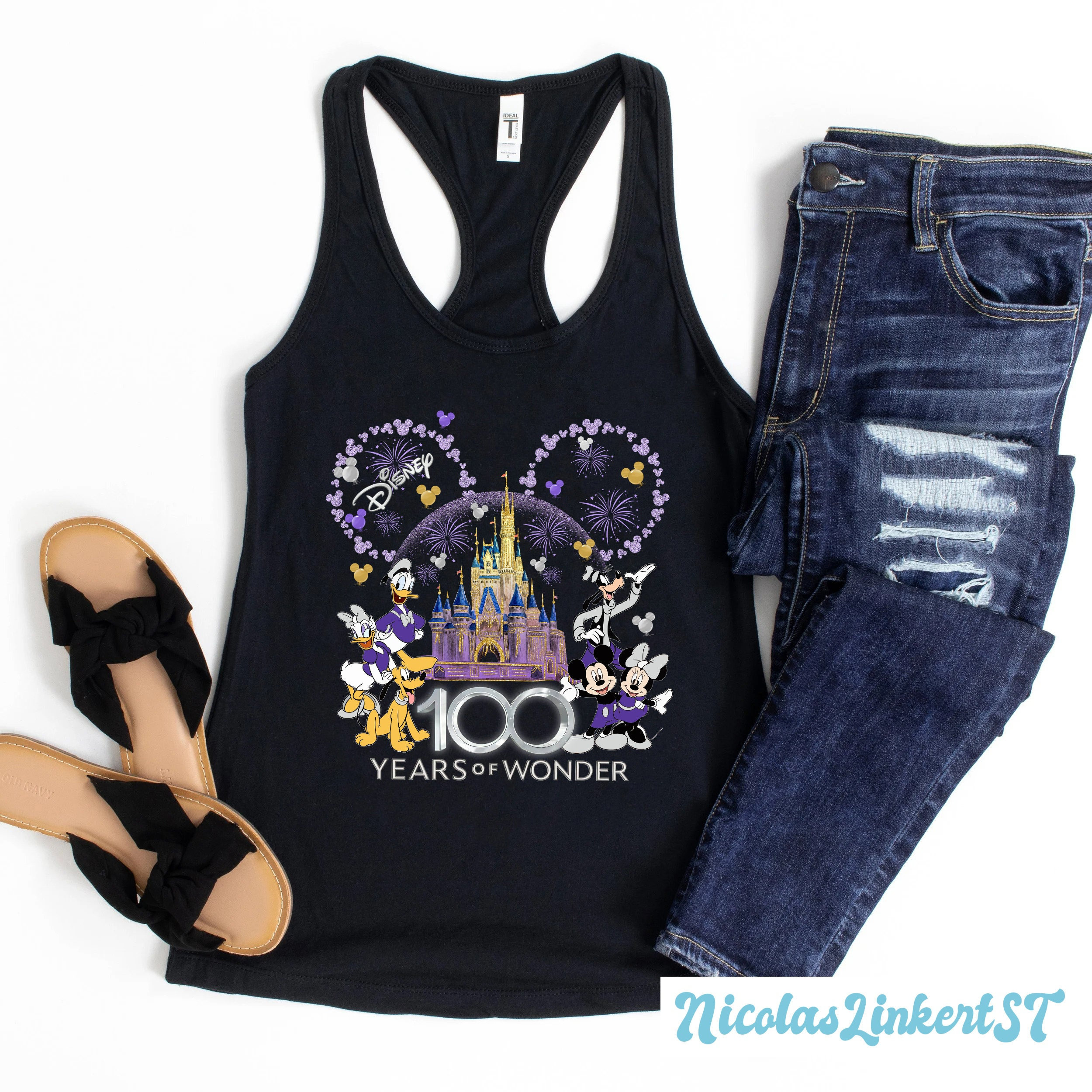 Disney 100 Years Of Wonder Tanks, Disney 100th Anniversary T | Inspire ...