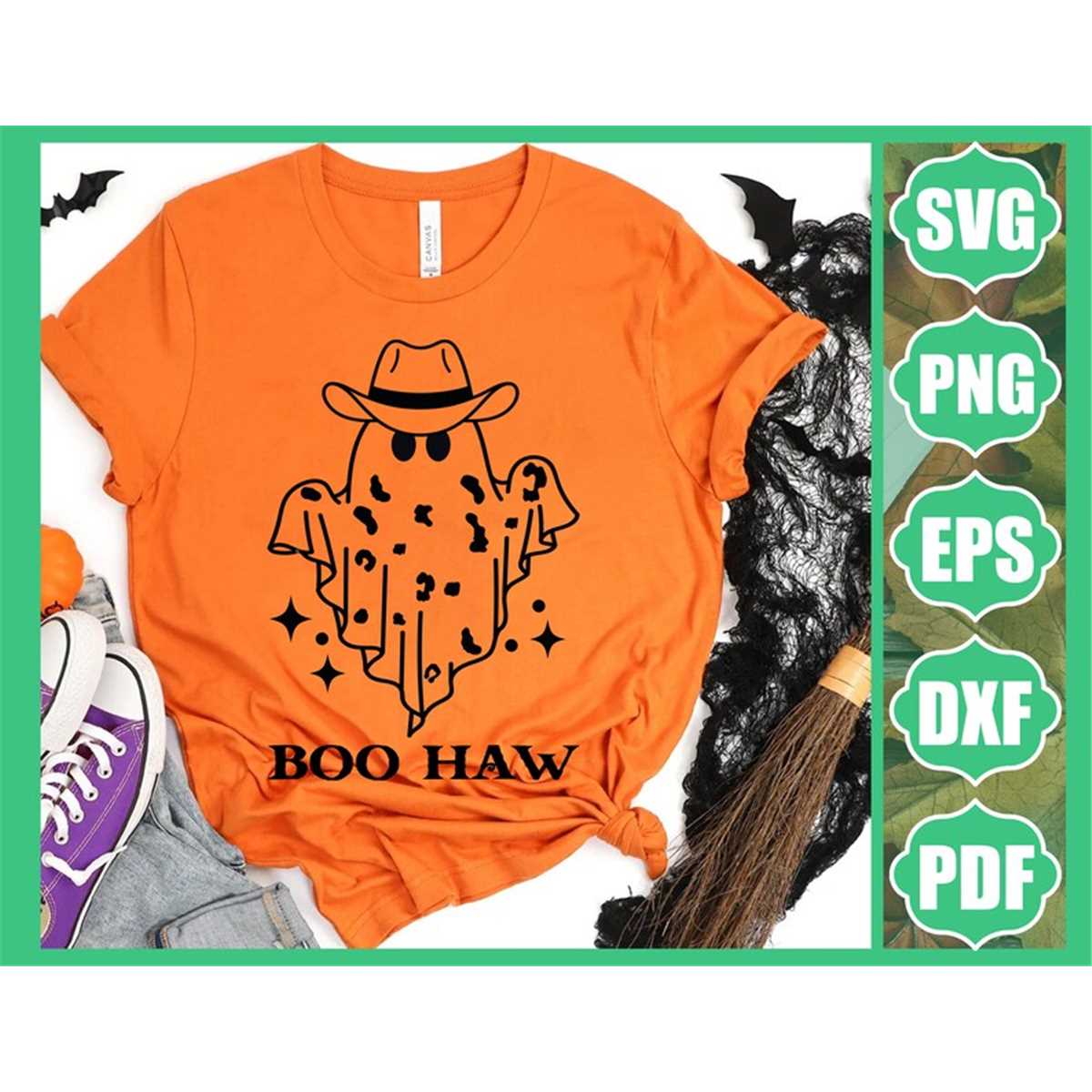 Boo Haw SVG PNG PDF, Cowboy Ghost Svg, Halloween Svg, Funny | Inspire ...