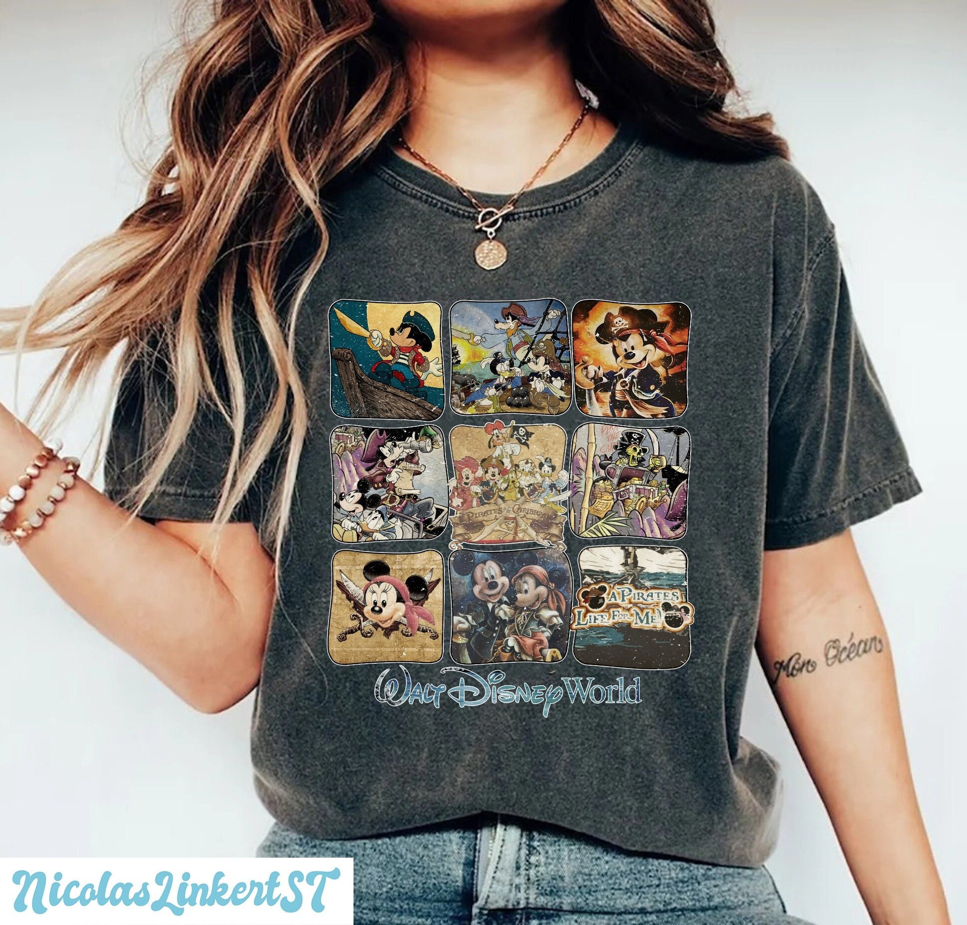 Disney Comfort colors shirt, Pirates of the Caribbean Mickey - Inspire ...