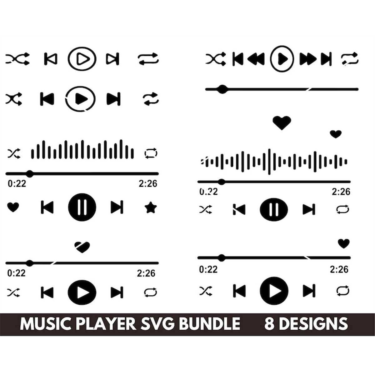 Music Player svg Bundle, Music Player Display Audio Control - Inspire ...