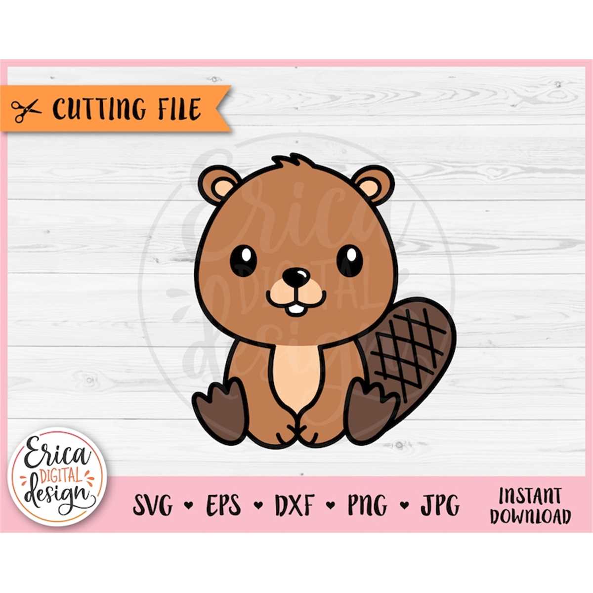 Cute Beaver Layered SVG cut file for Cricut Silhouette Baby | Inspire ...