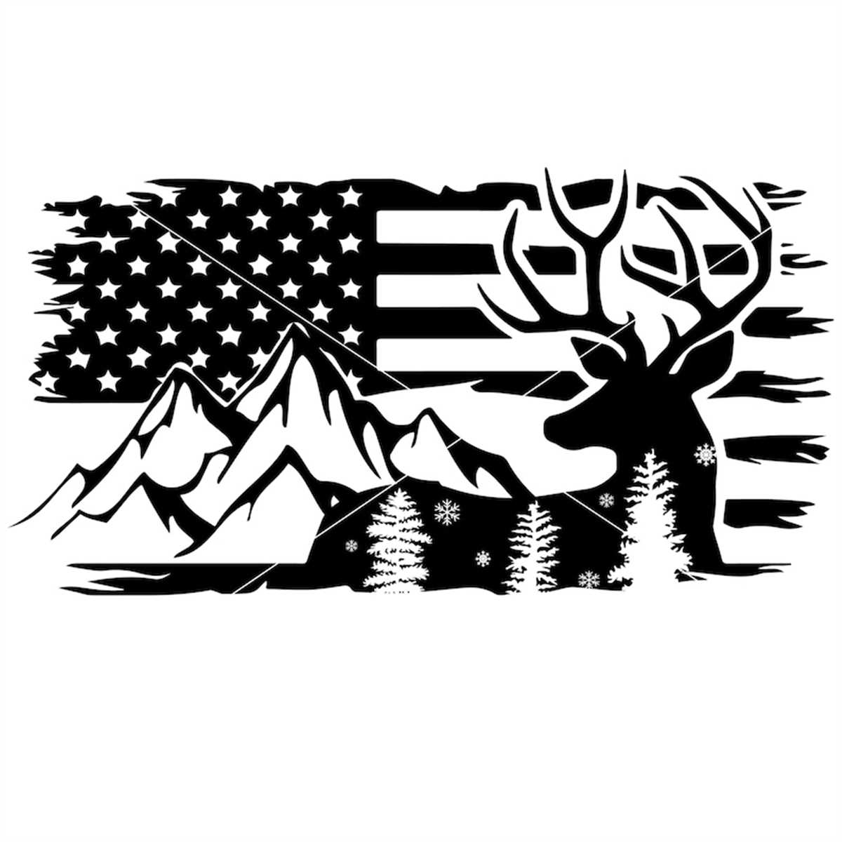 Deer mountain svg, Deer svg cut files, Nature Deer svg, Deer | Inspire ...