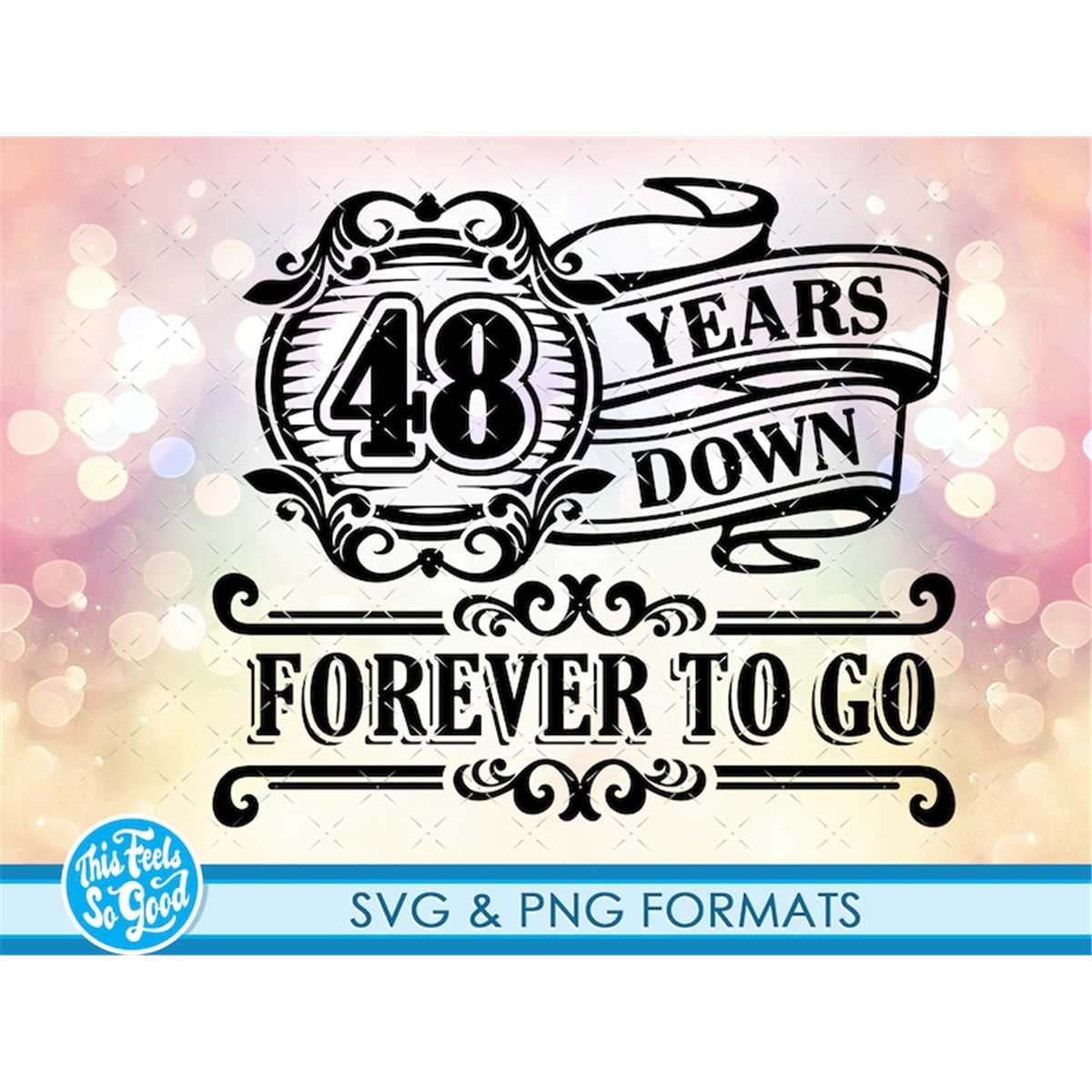 Celebrating 48th Anniversary SVG png, 48 Anniversary gift sv | Inspire ...