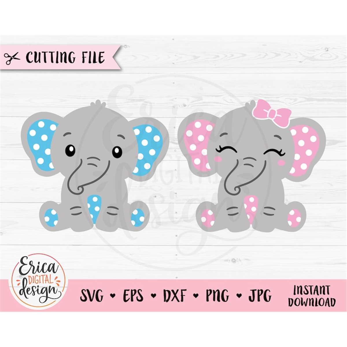 Baby Elephant SVG Cut File Cute Elephant Clipart Baby, 54% OFF