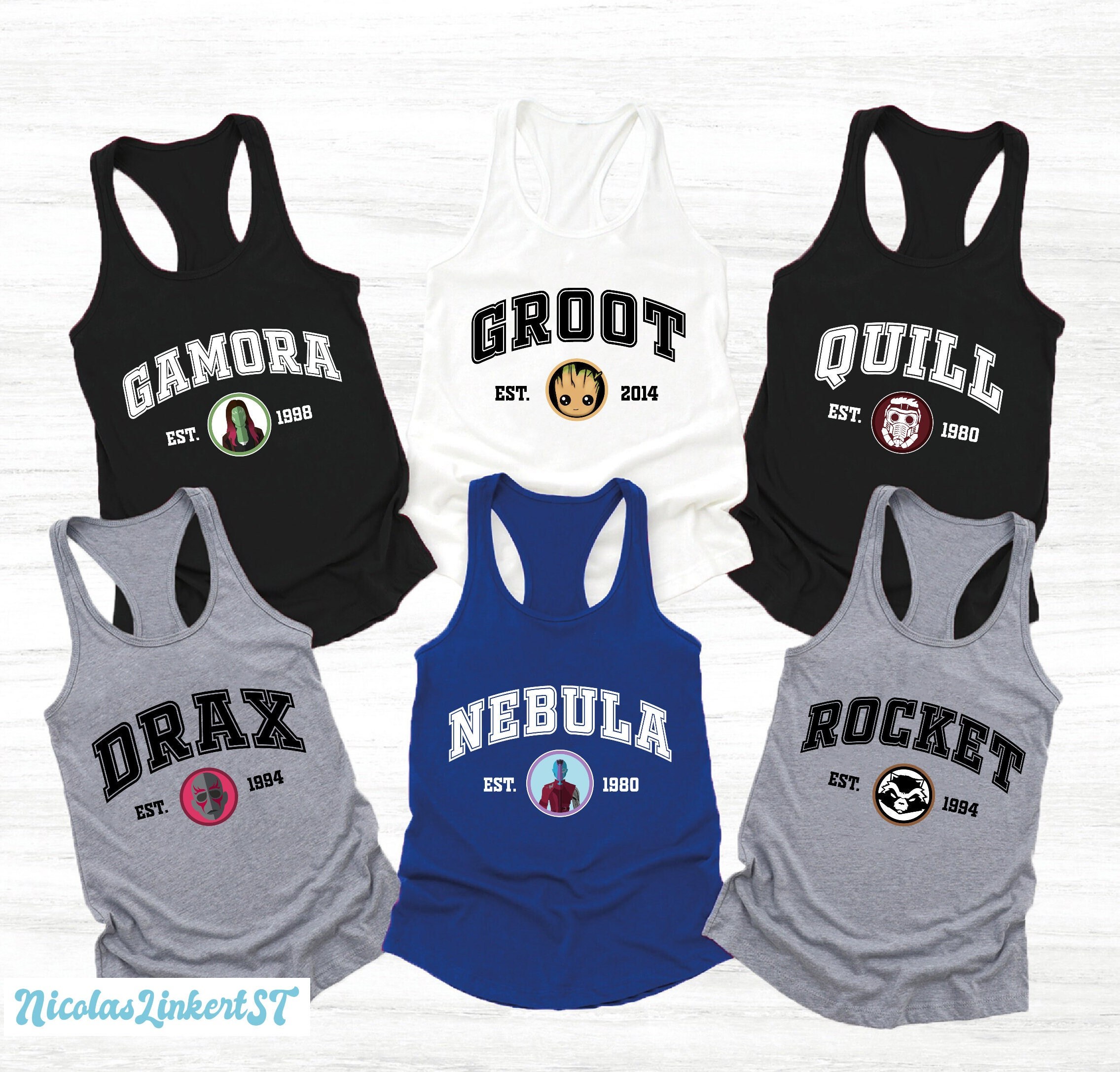 Guardians of the galaxy Tanks, Marvel Studios Shirt, Star-Lo | Inspire ...