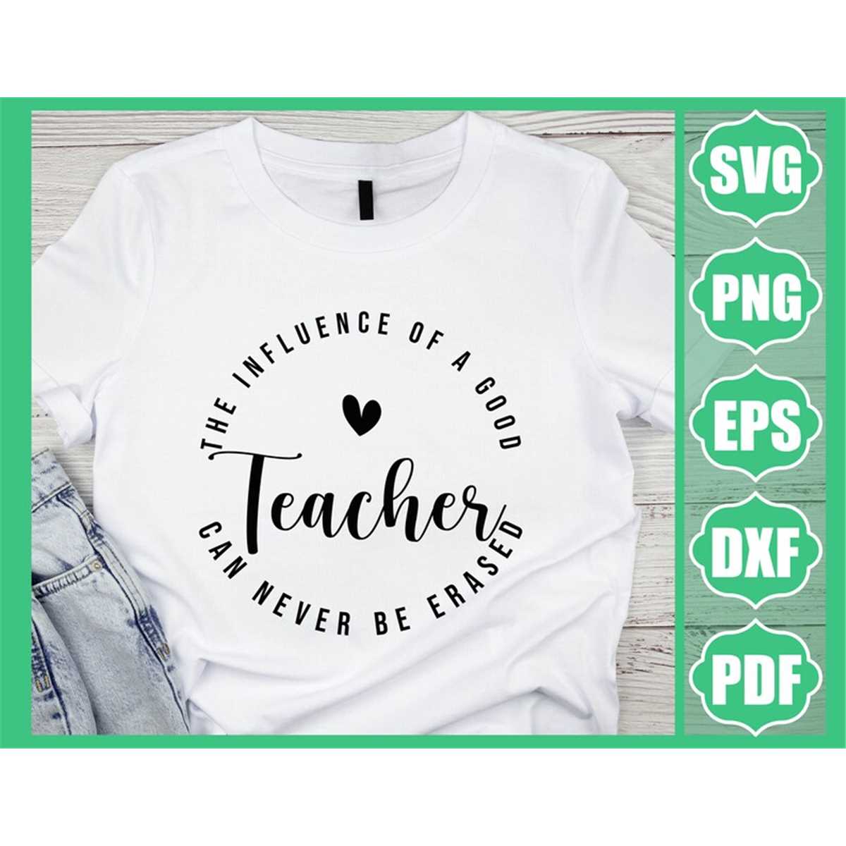 The Influence Of A Good Teacher Can Never Be Erased Svg Png | Inspire Uplift
