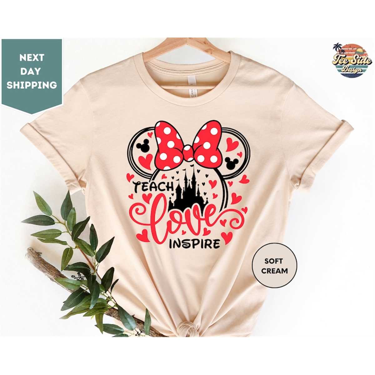 Teacher Disney Shirt ,Mickey Minnie Teacher Gift Tee, Teach - Inspire ...