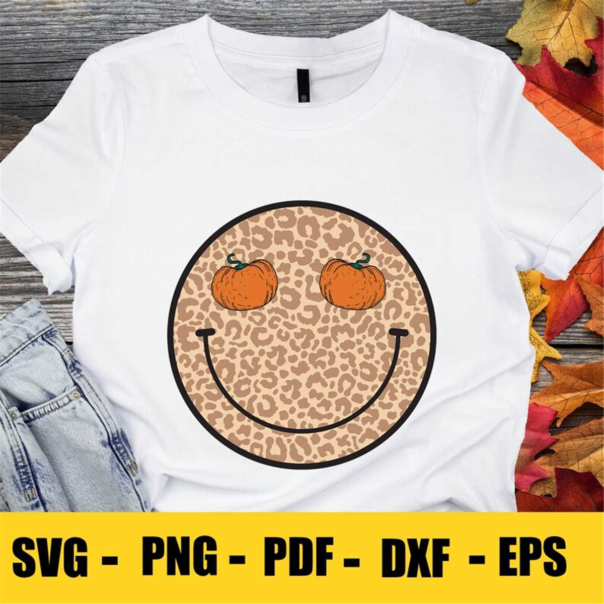 Fall Smiley Face PNG, Pumpkin Season Png, Sublimation Design | Inspire ...