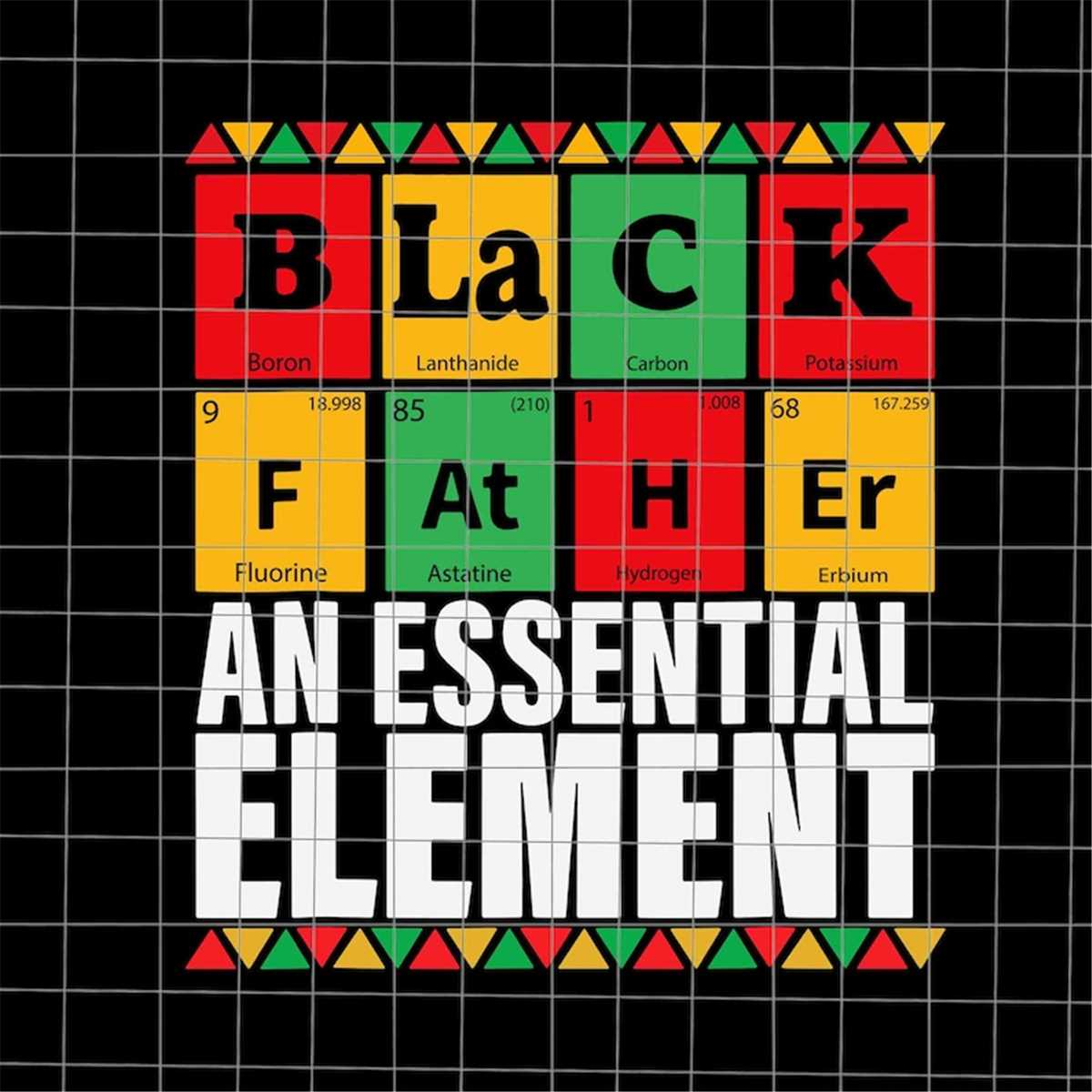 Black Father The Essential Element Svg, Father An Essential - Inspire Uplift