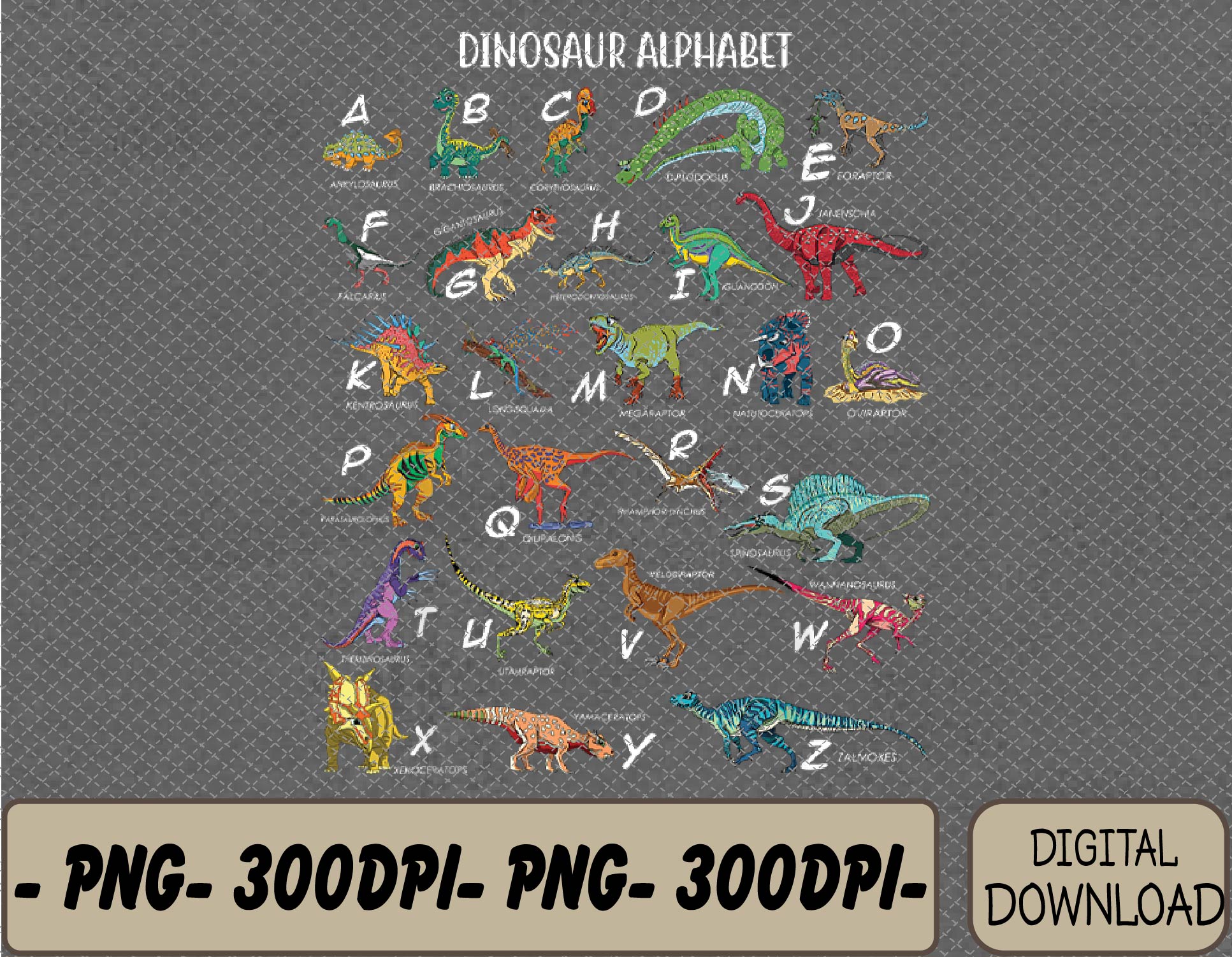 Dinosaurs Alphabet Identification Back To School Svg, Eps, P | Inspire ...