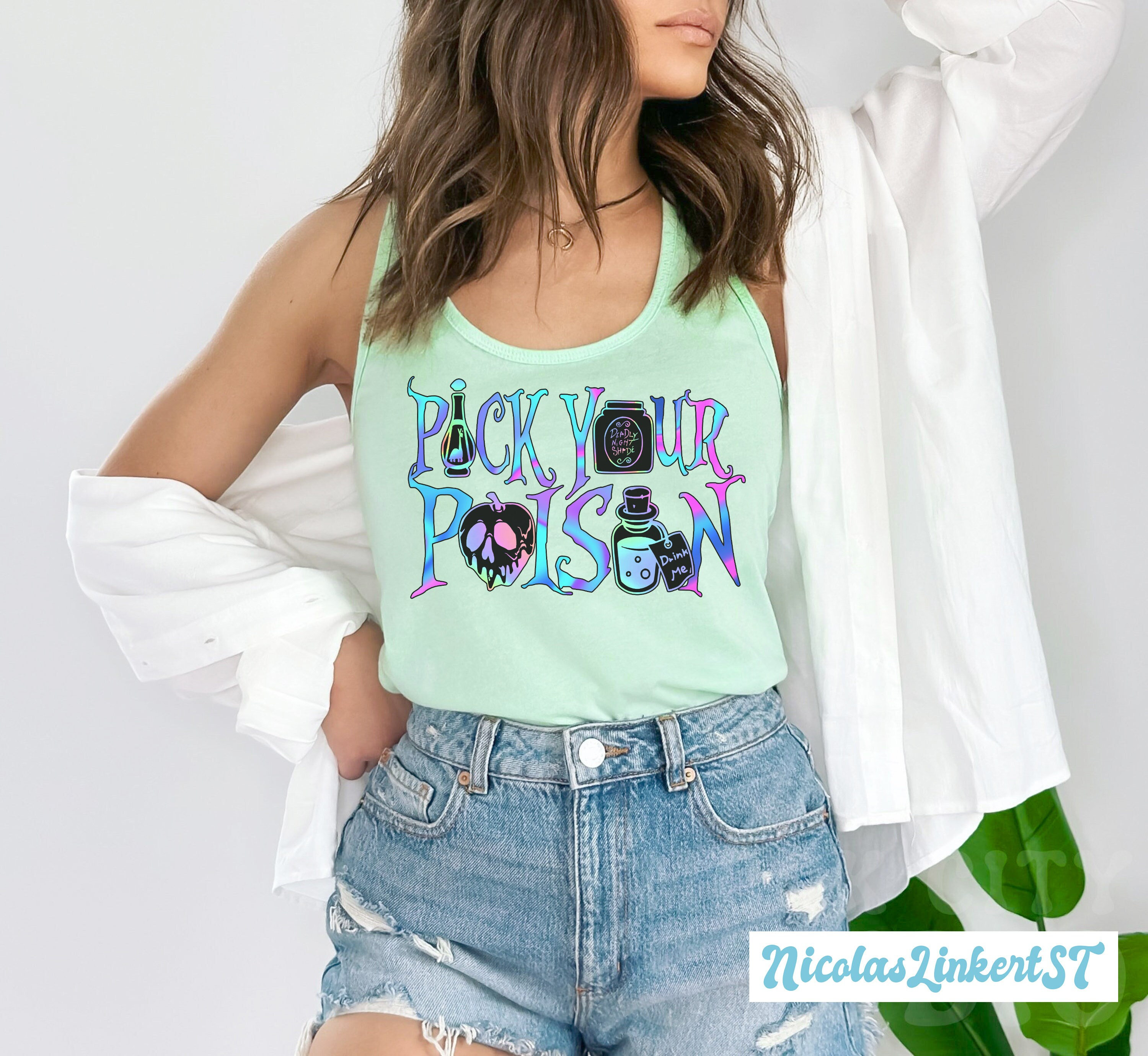 Pick Your Poison Tanks, Disney Villain Tank top, Disneyland | Inspire ...