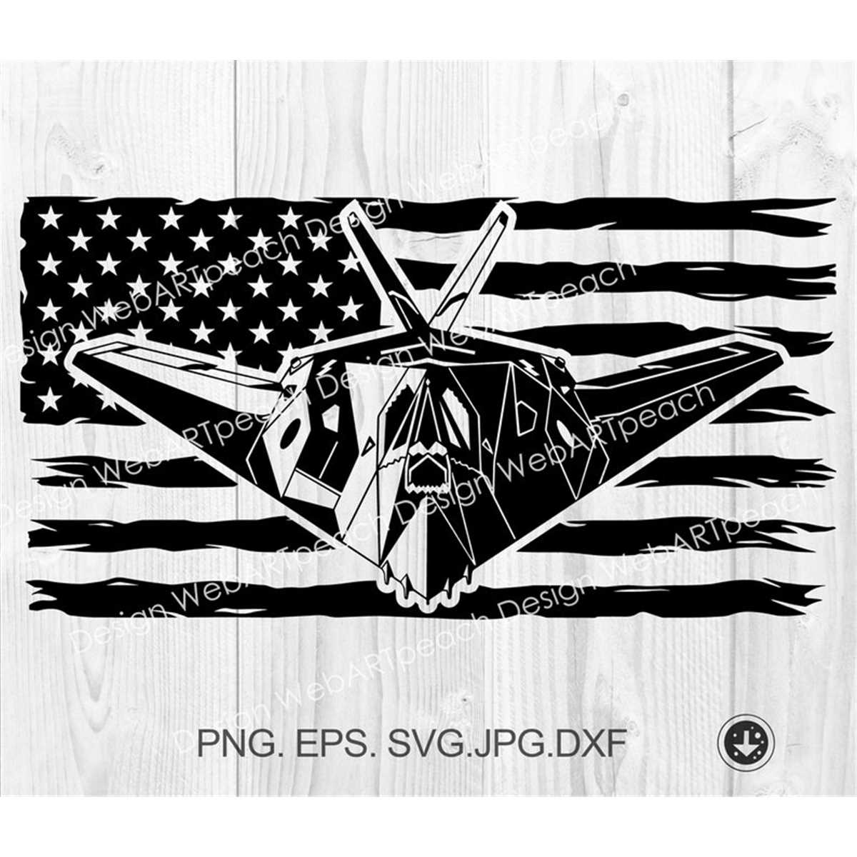 F-117 Nighthawk SVG ,American flag F-117 Military Combat Air - Inspire ...