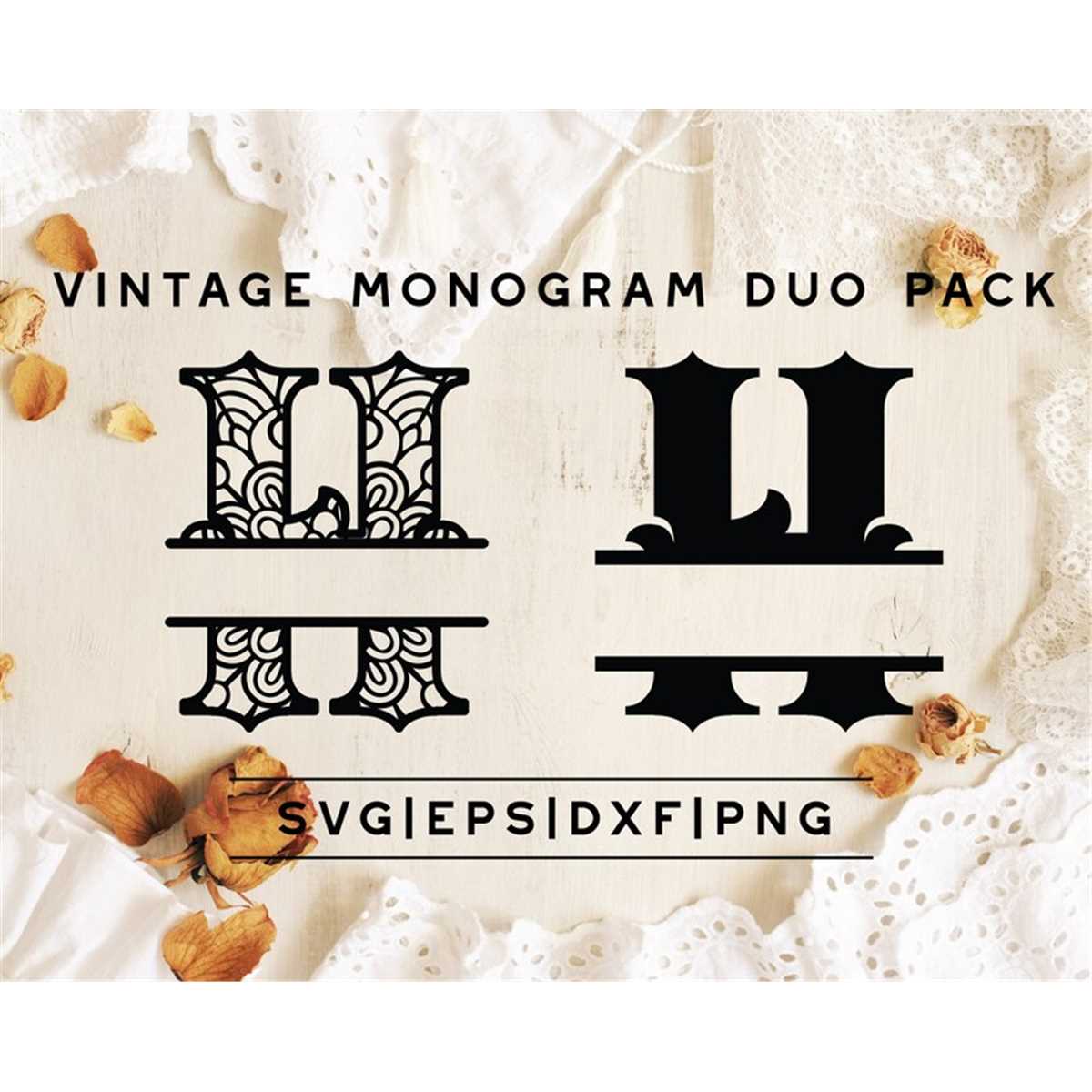 Vintage Farmhouse Monogram SVG Cut File for Cricut | Boho St | Inspire ...