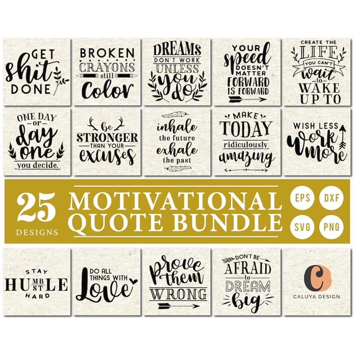 Motivational Quotes SVG Cut File Bundle | Inspirational Quot | Inspire ...